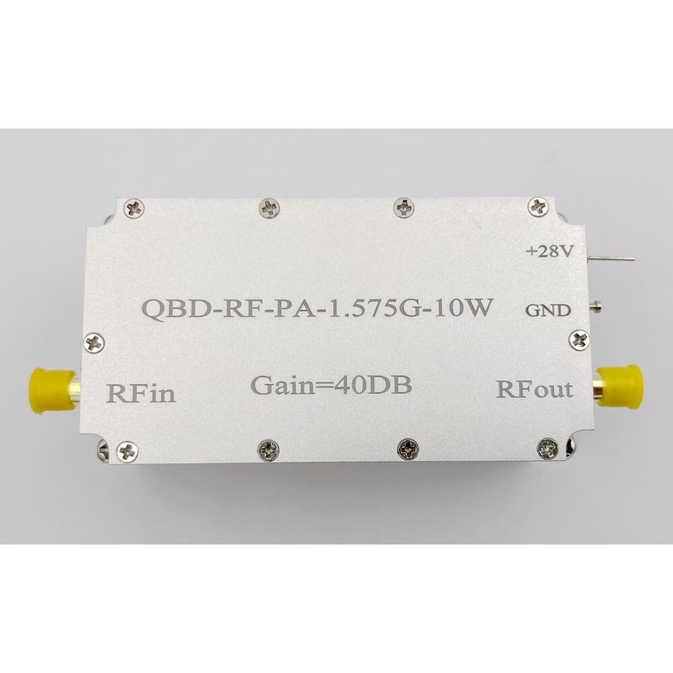 QBD-RF-PA-1.575G-10W 1.5-1.6GHz RF Power Amplifier GPS Beidou RF Power ...