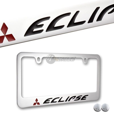 Mitsubishi ECLIPSE Chrome Plated Brass License Plate Frame with 2 ...