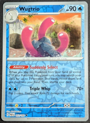 Wugtrio Reverse Holo NM 053/182 Paradox Rift Pokemon Card | eBay