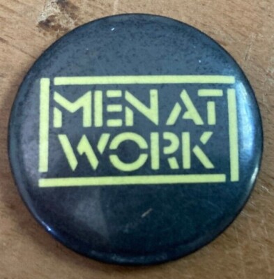 Men At Work Button - Vintage 80s Rock and Roll Collectible | eBay