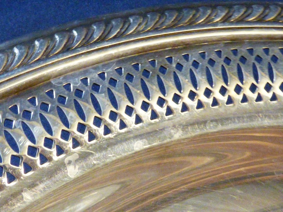 VTG F.B. Rogers Silver Co Silver plate Pierced edge Bowl 10.5" | eBay