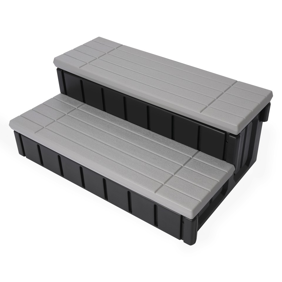 2-Step 36" Patio Spa Hot Tub Step Slip-Resistant Surface W/ Large ...