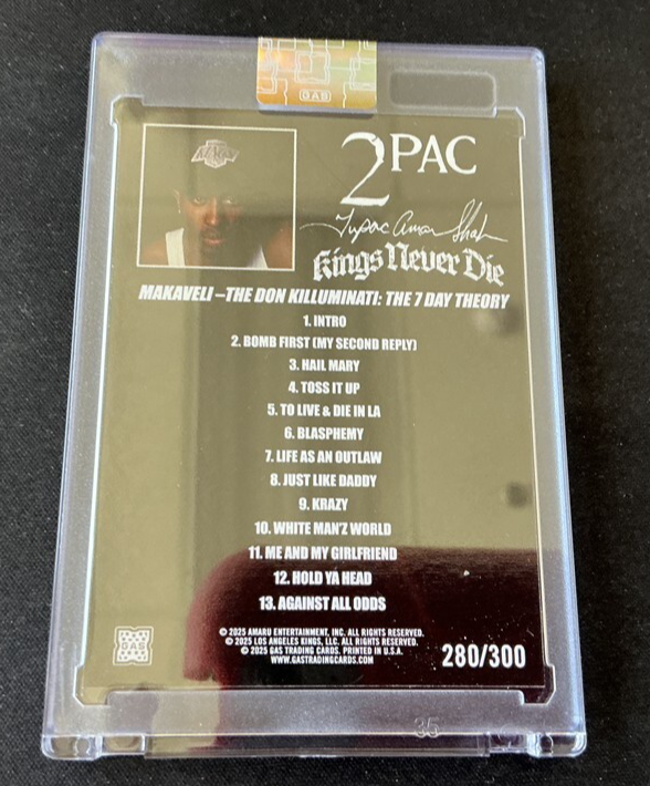 2Pac Shakur 2025 GASTrading Cards xLA Kings Cracked Ice 280/300 - SHIPS ...