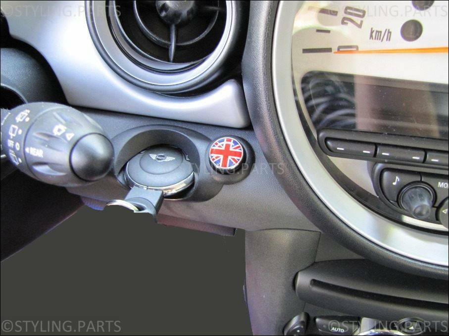 STARTKNOPF STARTBUTTON UNION JACK FARBIG FÜR MINI COOPER R55 R56 R57 ...