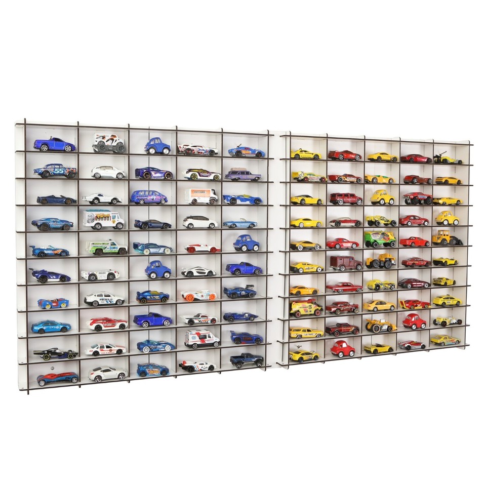 1:64 Toy Car Wall Shelf, Hotwheels Matchbox Compatible Display Case for ...