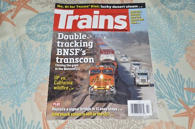 railroad TRAINS magazine February 2022 Desert Steam BNSF Midwest CA ...