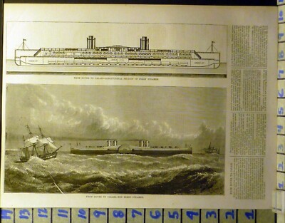 1872 DOVER CALAIS FERRY BOAT STEAMER NAUTICAL SHIP ICLE AK89 | eBay