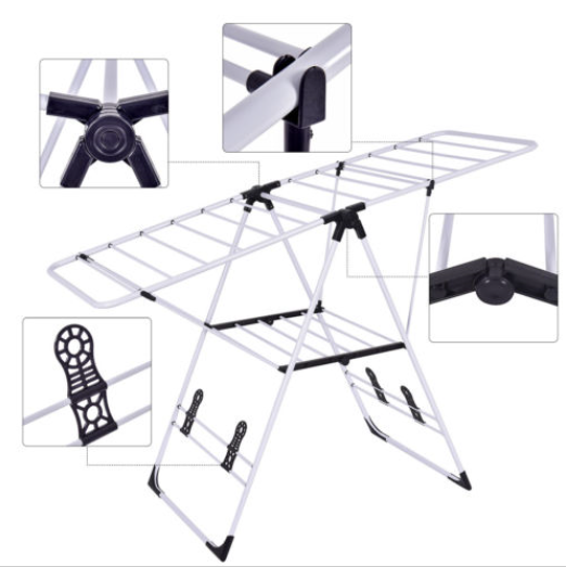 Costway Laundry Clothes Storage Drying Rack Portable Folding Hanger ...