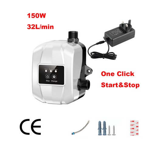 34L/min Smart Shower Pump 2.2bar Automatic Water Pressure Booster ...