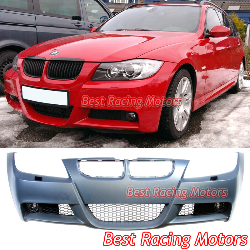 For 2006-2008 BMW E90 E91 4dr 3-Series M-Tech Style Front Bumper + Fog ...