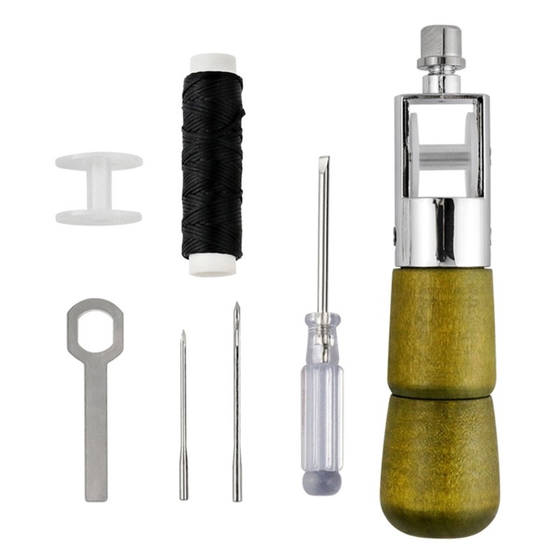 Sewing Awl Kits Leather Sewing Awl Thread Kits Handle Stitching Awl ...