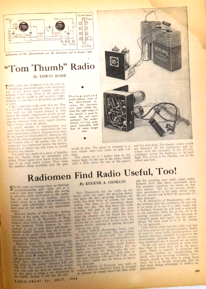 WWII - 81 Years Old – 1944 (Jul) - Radio Craft – Projects + Radio Ads ...