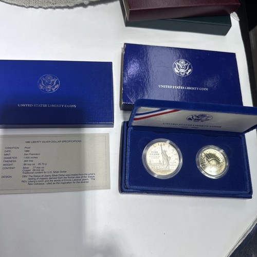 UNITED STATES LIBERTY COINS 1886-1986 ORIGINAL US MINT CASE-EXCELLENT ...