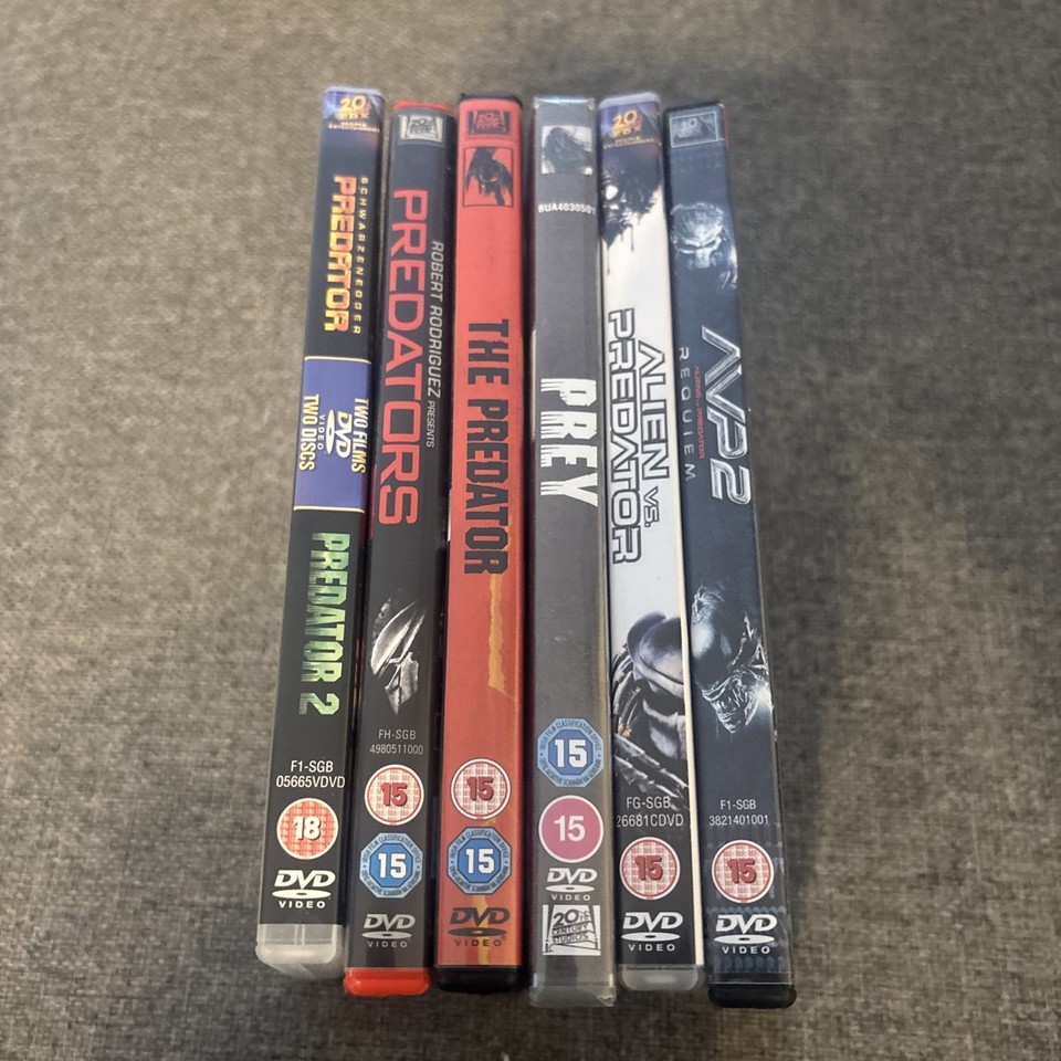 Predator Complete Franchise X 7 Film DVDs Collection 1 2 Predators Prey ...