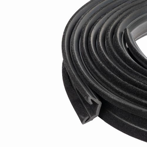 B004-25F Flexible Flocked Rubber Glass Run Channel for Universal RV 25 ...