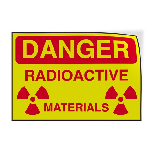 Horizontal Vinyl Stickers Radioactive Materials Danger Osha Ansi Safety ...