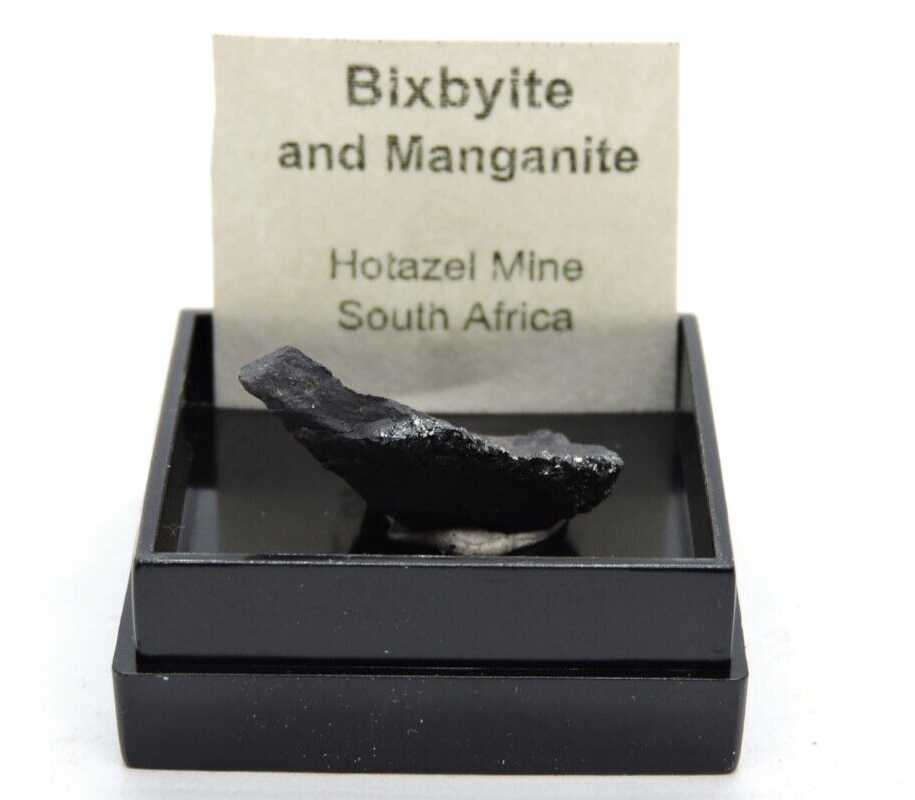 Manganite and Bixbyite Micromount Specimen *Hotazel Mine, South Africa ...