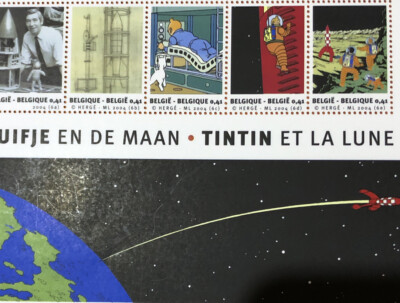 Bloc De 5 Timbres Belge Belgique Belgie neuf Hergé Kuifje Tintin et la Lune | eBay