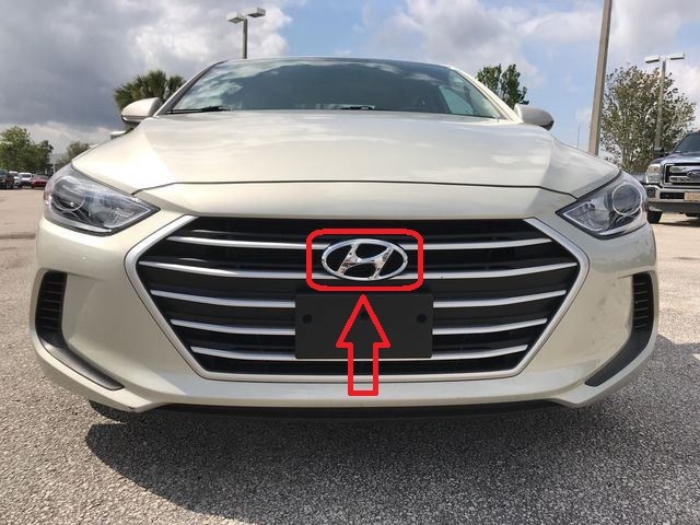 Front Grille Emblem Elantra Sedan 2017-2018 Front H Logo New Genuine ...