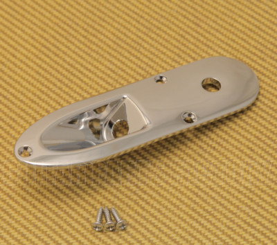 JP-CST-C Chrome Custom Strat® Style Metal Jack Plate/Control Plate ...