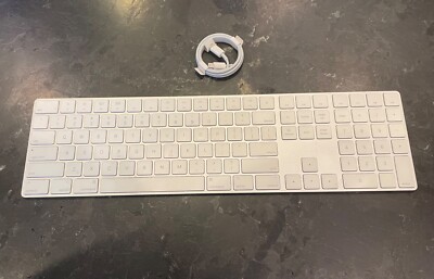 Apple A1843 Wireless Rechargeable Bluetooth Magic Keyboard With Numeric ...