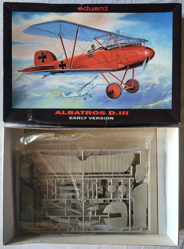 Eduard 1:48 Albatros D.III (Early Version) German WWI Bi-Plane Model ...