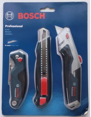 BOSCH PROFESSIONAL CUTTER KNIFE SET 3 PCS 1600A027M4 | eBay