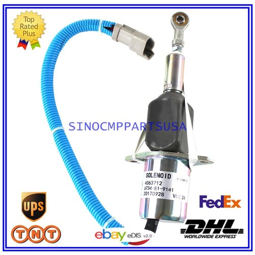 24V Stop Solenoid 6743-81-9141 4063712 for Komatsu PC300-7 PC350-7 ...