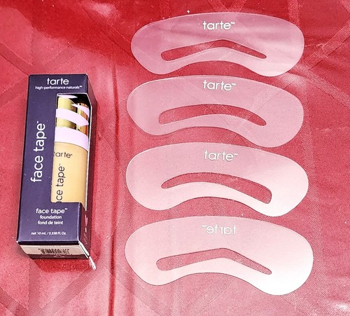 Tarte Full Coverage 12 Hr Face Tape Med Neutral 35N + 4 Brow Stensils ...