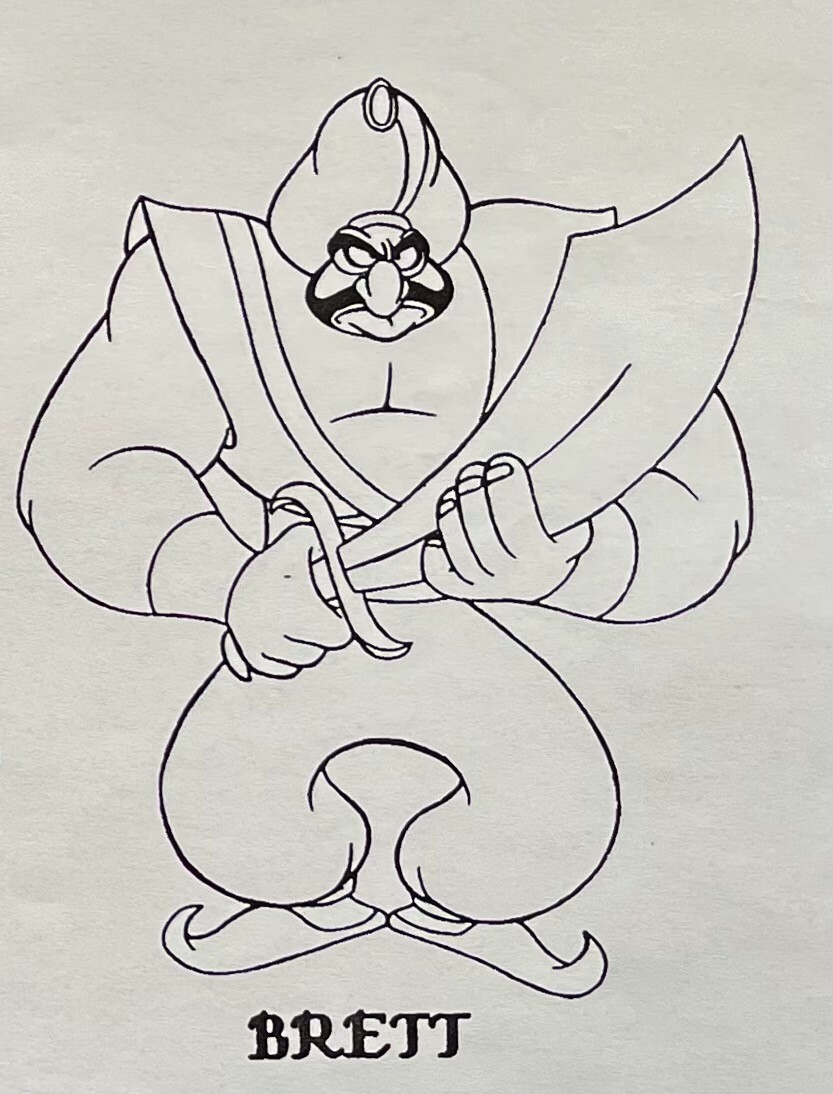 ALADDIN Model Sheet PALACE GUARDS SIZE w BRETT Disney ANIMATION ...