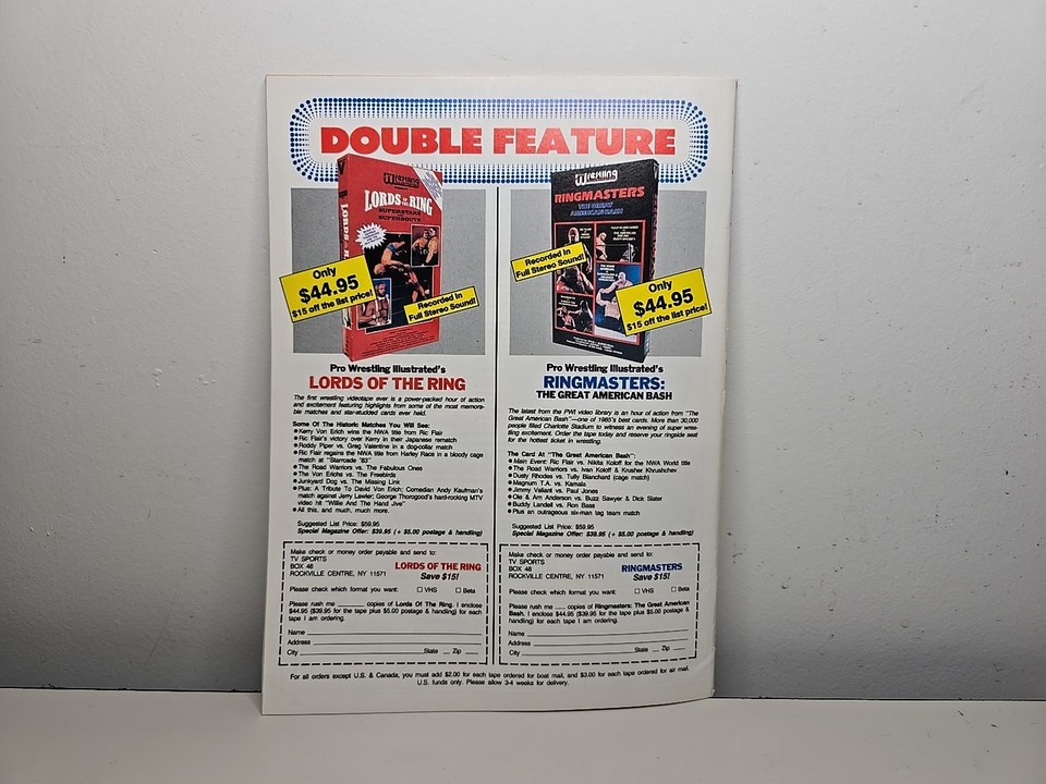Sports Review Wrestling Magazine February 1989 Randy Savage Ultimate ...