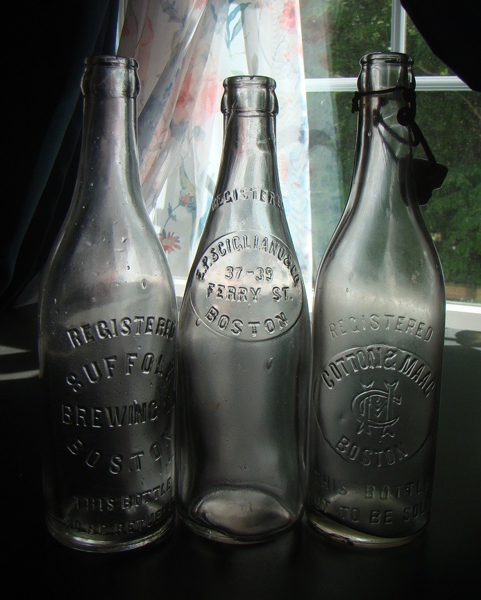 ANTIQUE LOT of 3 BOSTON, MASS. 1890's BEER-SODA BOTTLES | eBay