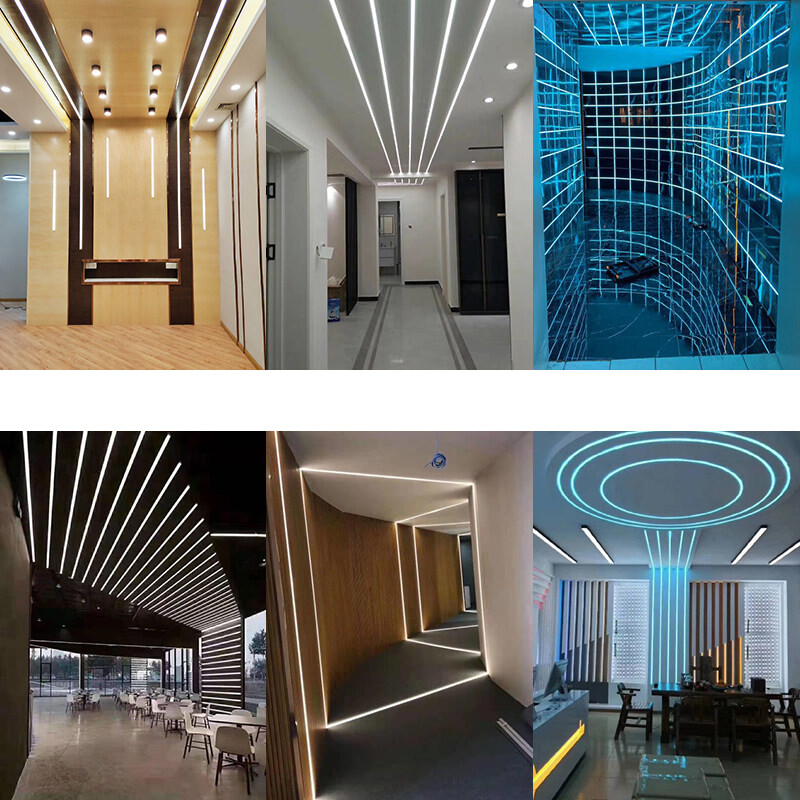 10Pcs LED Aluminum Channel V-Shape LED Profile with End Caps and ...