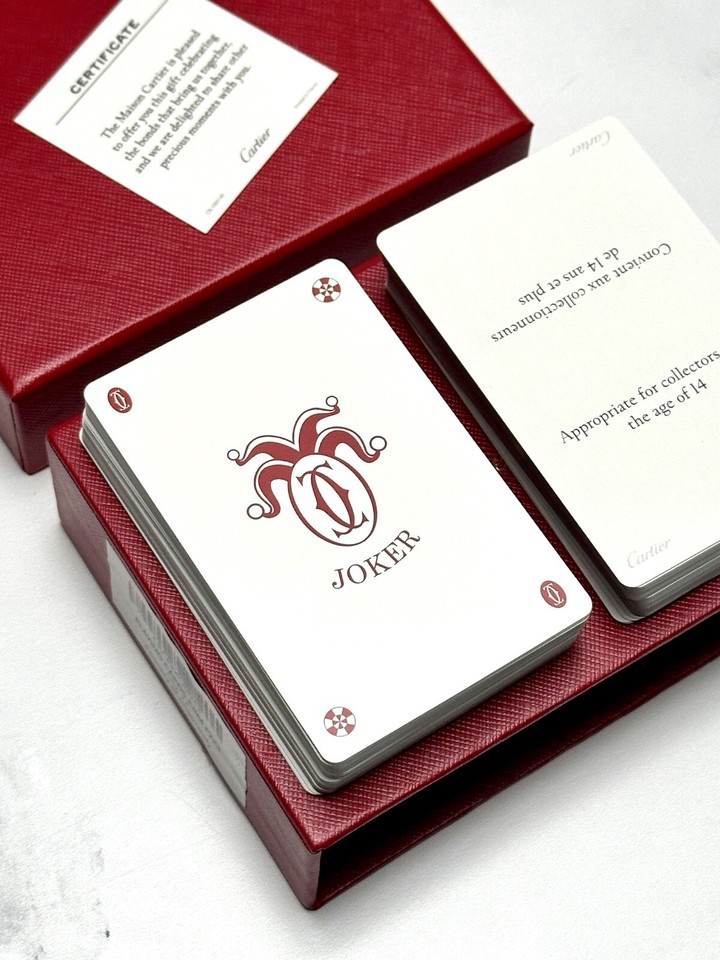 Cartier Playing Cards Set - Red & Black Card Decks in Box AD VIP Gift ...