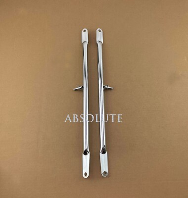 22" LONG HEAVY DUTY STEEL ROUND SPRING FORK BARS W/PIVOT IN CHROME FOR ...