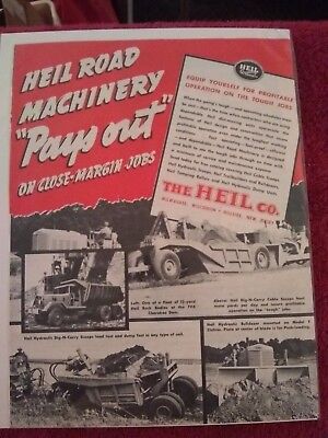 Vintage 1941 Heil Equipment Ad with Cletrac Tractor Model F Featured ...