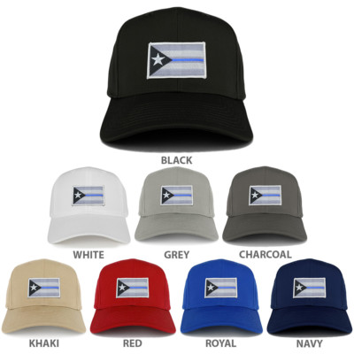 Puerto Rico Thin Blue Line Flag Patch Structured Baseball Cap - FREE ...