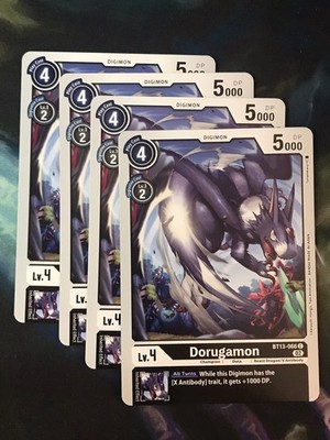 4x Dorugamon BT13-066 C (Playset) Digimon CCG | Versus Royal Knights NM ...