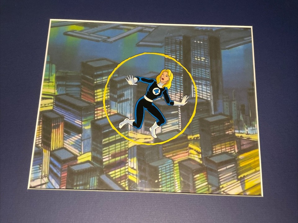 FANTASTIC FOUR Animation Cel Marvel Comics production art Vtg cartoon ...