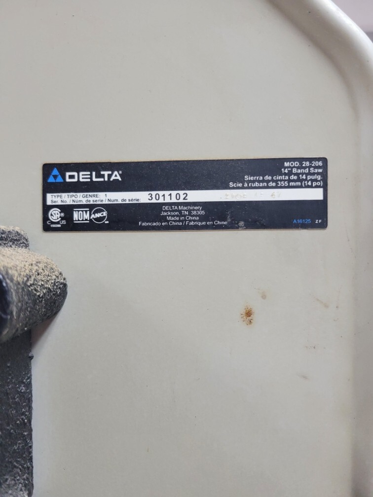 Delta Machinery 14” Band Saw #28-206 | eBay