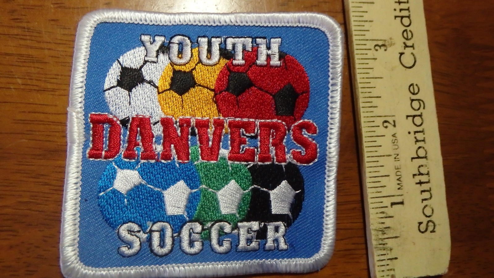 VINTAGE DANVERS MASSACHUSETTS YOUTH SOCCER LEAGUE SOCCER BALL PATCH BX ...