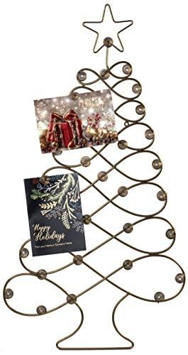 Red Co. Christmas Tree Card Holder Wall Mounted Decorative Rack in ...