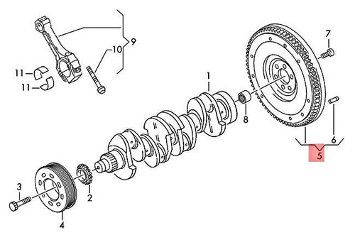 Genuine VW AUDI SKODA SEAT Beetle Cabrio Cabriolet Bettle Flywheel ...