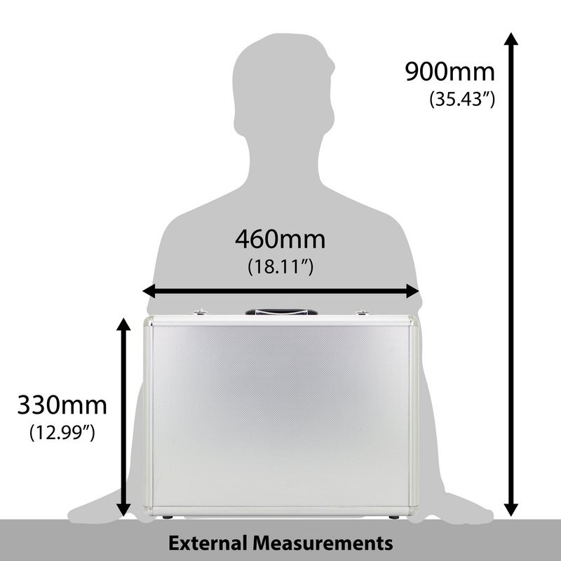 Large Grey Flight Storage Case Electricians Tool Box Organiser Secure ...