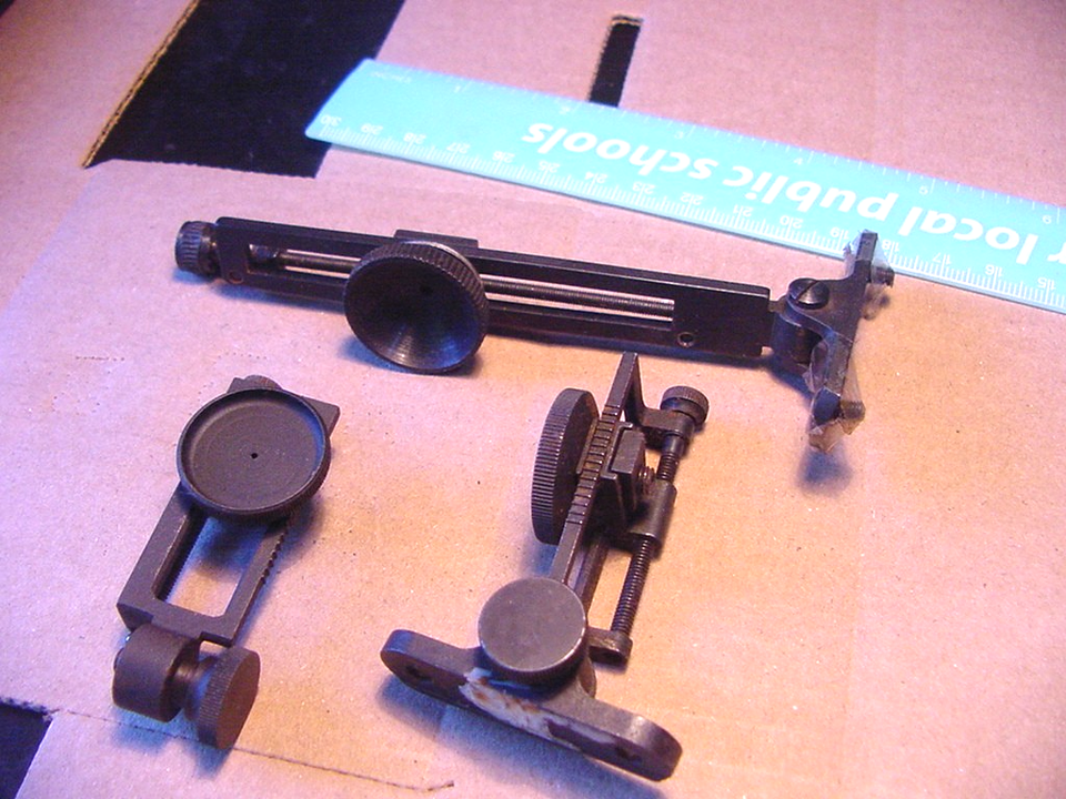 3 Vintage Vernier Tang Sights -- Italy?? Sharps Creedmoor? unknown ...