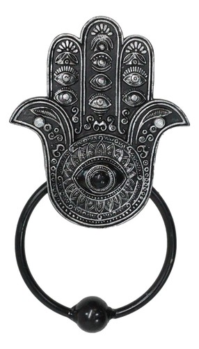 Sacred Symbols Hand of God Hamsa Palm with Evil Eye Decorative Door ...