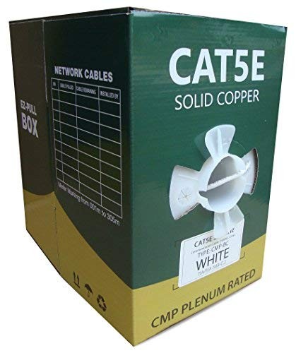 CAT5E Plenum UTP Solid Copper 1000FT 350MHZ Bulk 24AWG CMP Network LAN Cable ... 680596912507| eBay