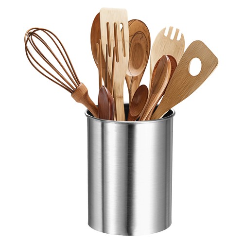 Kitchen Utensil Holder, 3.1x3.9" Stainless Steel Utensil Cutlery Holder ...