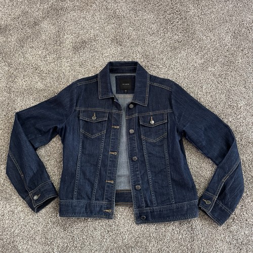 The Limited Denim Jacket Blue Dark Wash Stretch Long Sleeve Size Medium ...