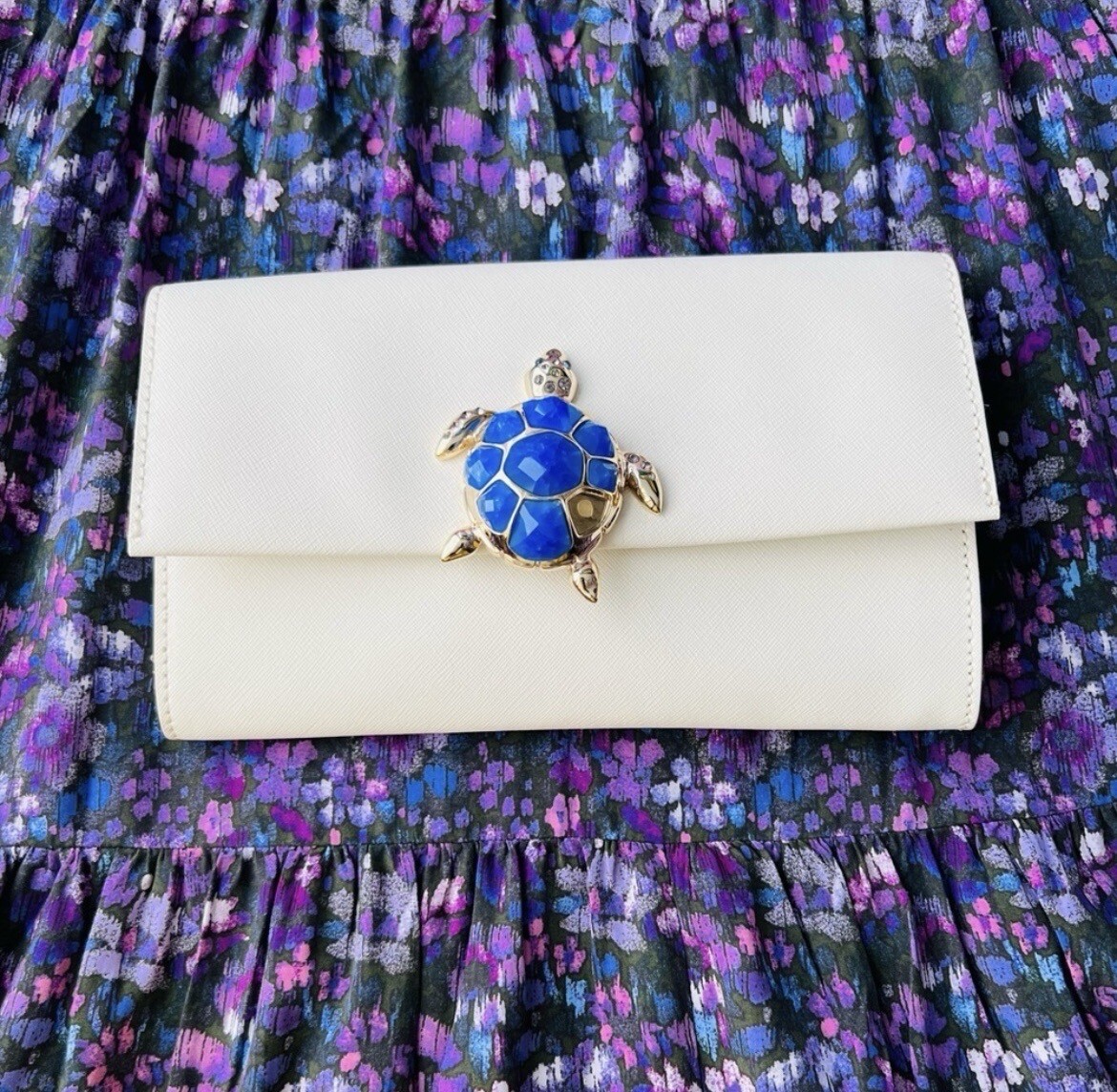 Kate Spade Breath of Fresh Air Prima Turtle Clutch - Gem